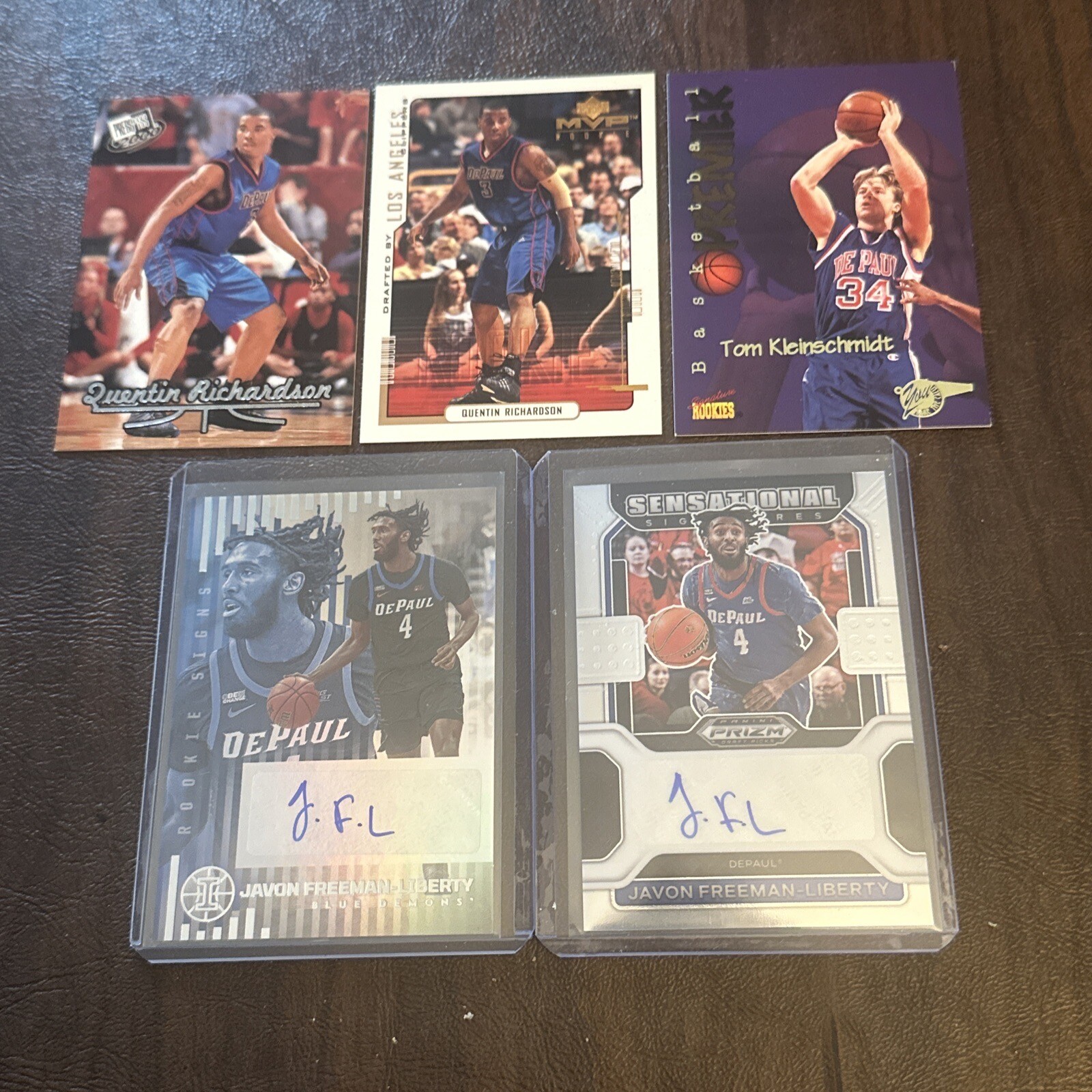 DePaul Blue Demons RC Auto Basketball (5) Card Lot Richardson Freeman ...