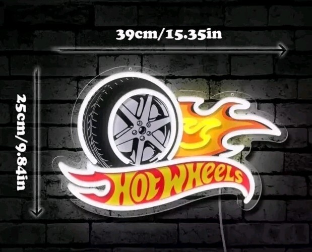 Premium Hot Wheels LED Neon Sign Light Lamp Collector RLC Garage Gift ...