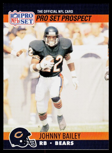 Johnny Bailey, 1990 Pro Set, #743, Chicago Bears, RC | eBay