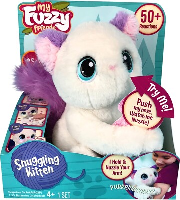My Fuzzy Friend Chaton - The Snuggling Kitten Interactive Hugging Kids ...