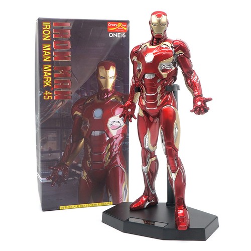 Crazy Toys Avengers Iron Man MK45 Tony Stark 12" Action Figure Model ...