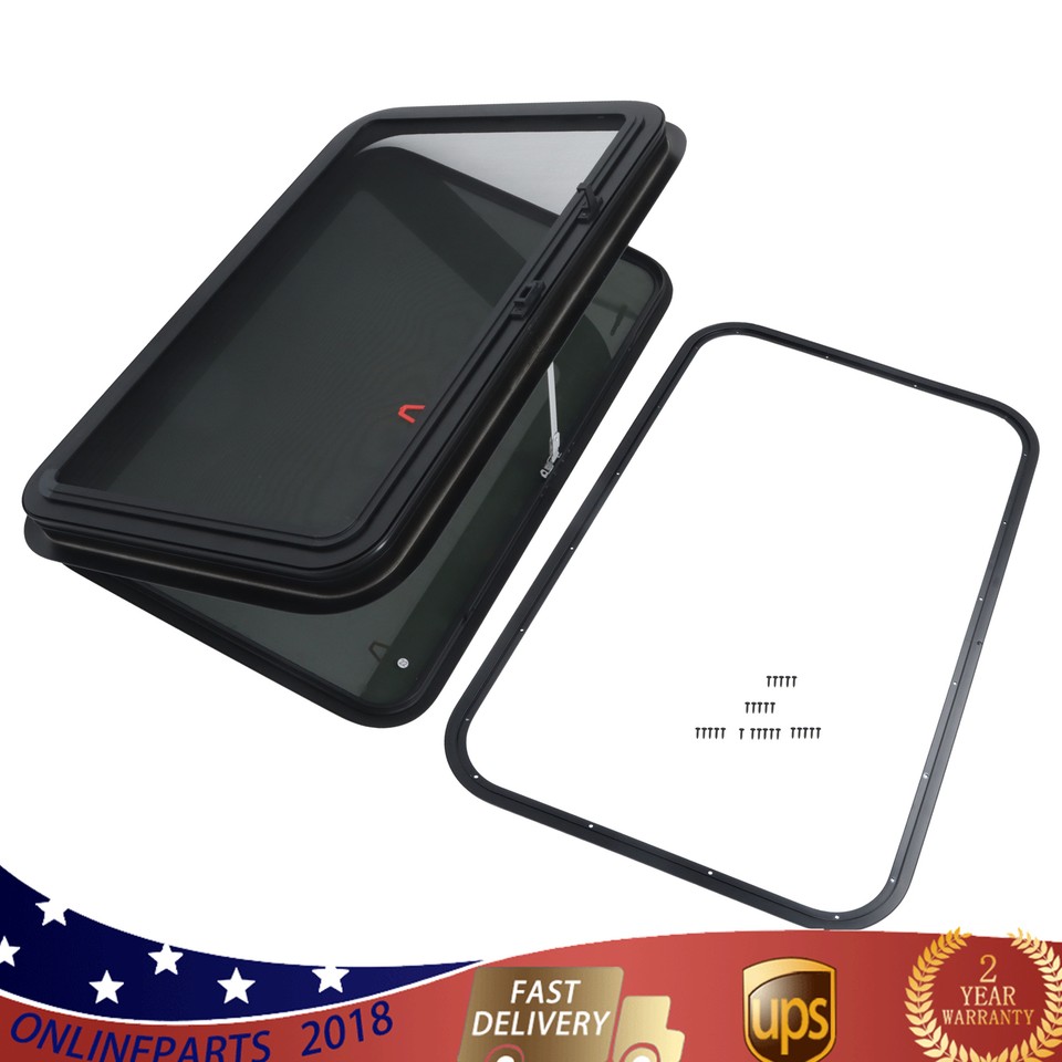36" W x 22" H With Trim Ring Emergency Push Out Window RV Exit Window ...