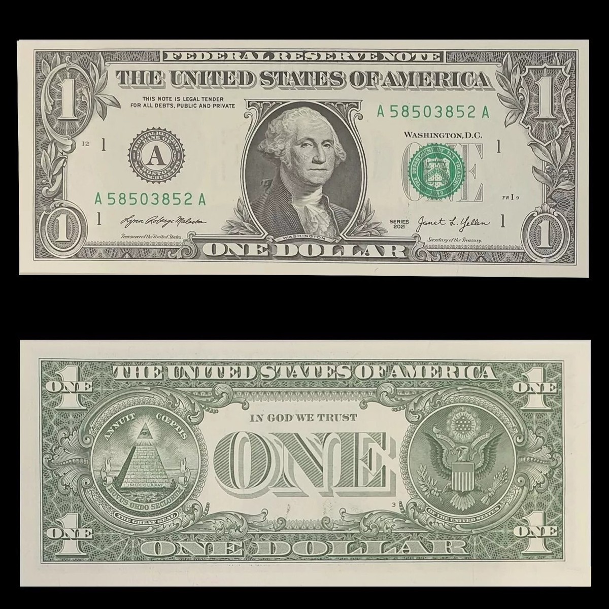 Dollar Front And Back