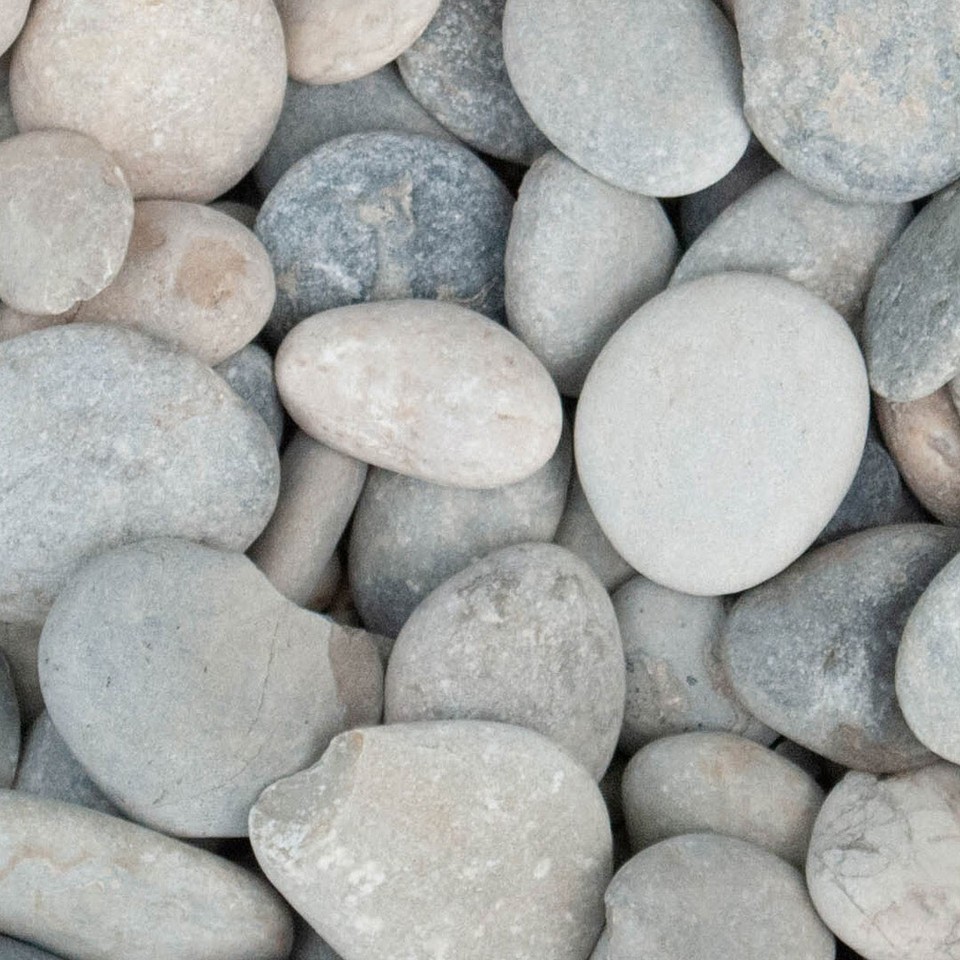 Flat Silver Garden Stone Decorative Aggregate Landscaping Pebbles 30 ...