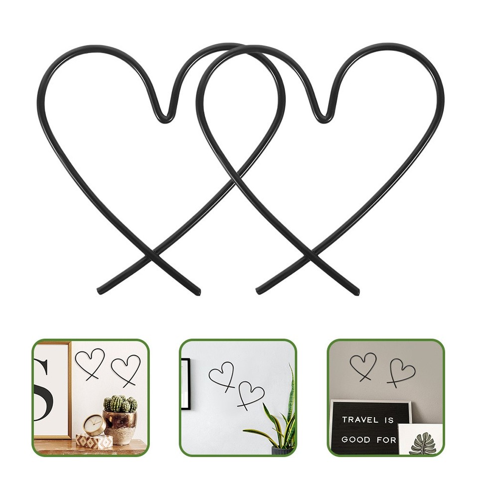 3 Pcs Heart Metal Wall Decor Iron Art for Living Room Home Decoration ...