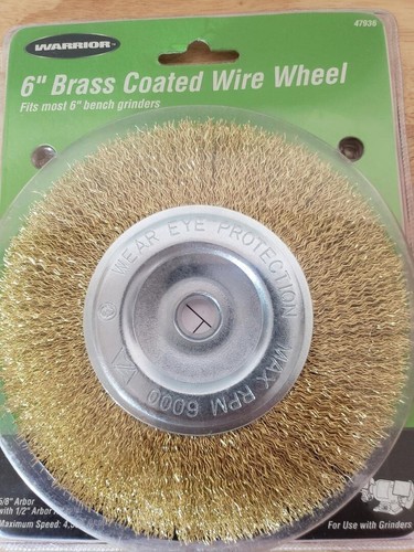 6" Brass Crimped Wire Wheel 5/8" Arbor 1/2" Adaptor | eBay
