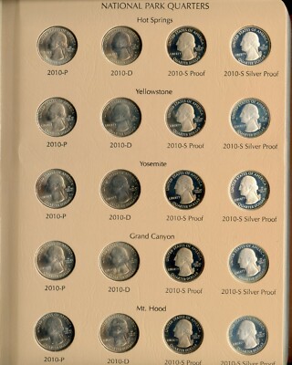 2010 - 2015 ATB National Park 120-Quarter Set PDS Clad Silver Proof ...
