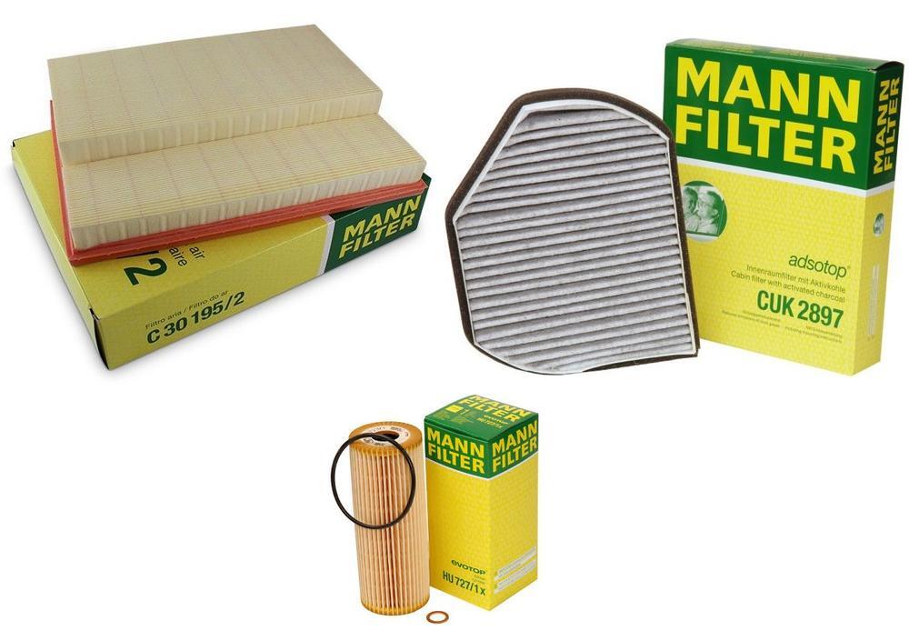 Mann Oil Air Carbon Cabin Filter Kit for Mercedes W202 C220 C230 C280 ...