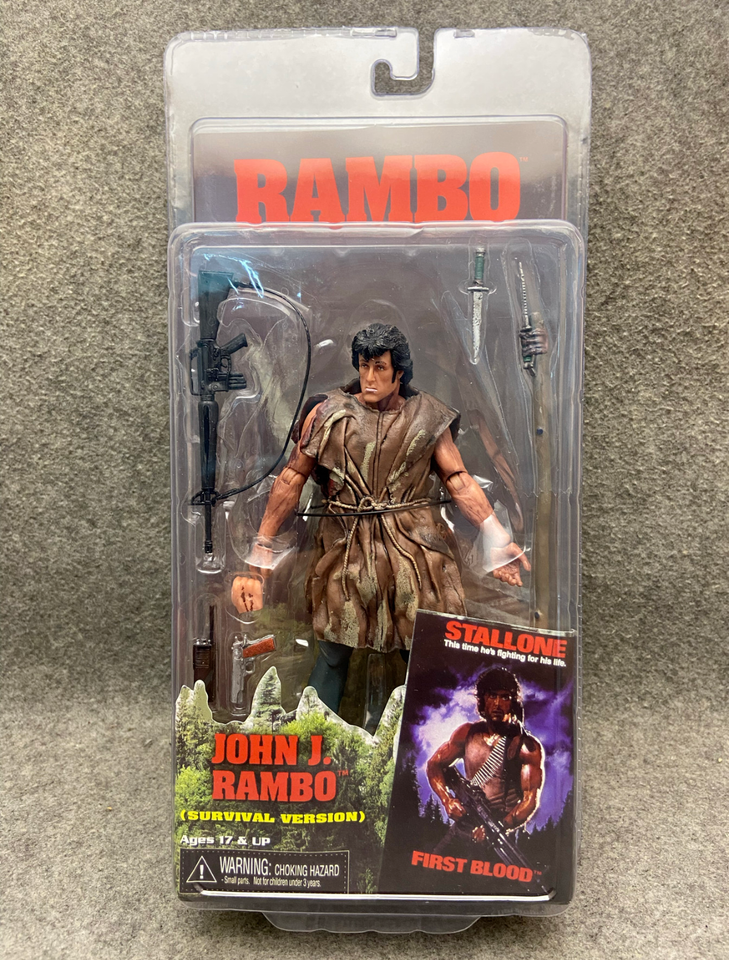 NECA First Blood - John J Rambo Survival Version 7" Action Figure ...