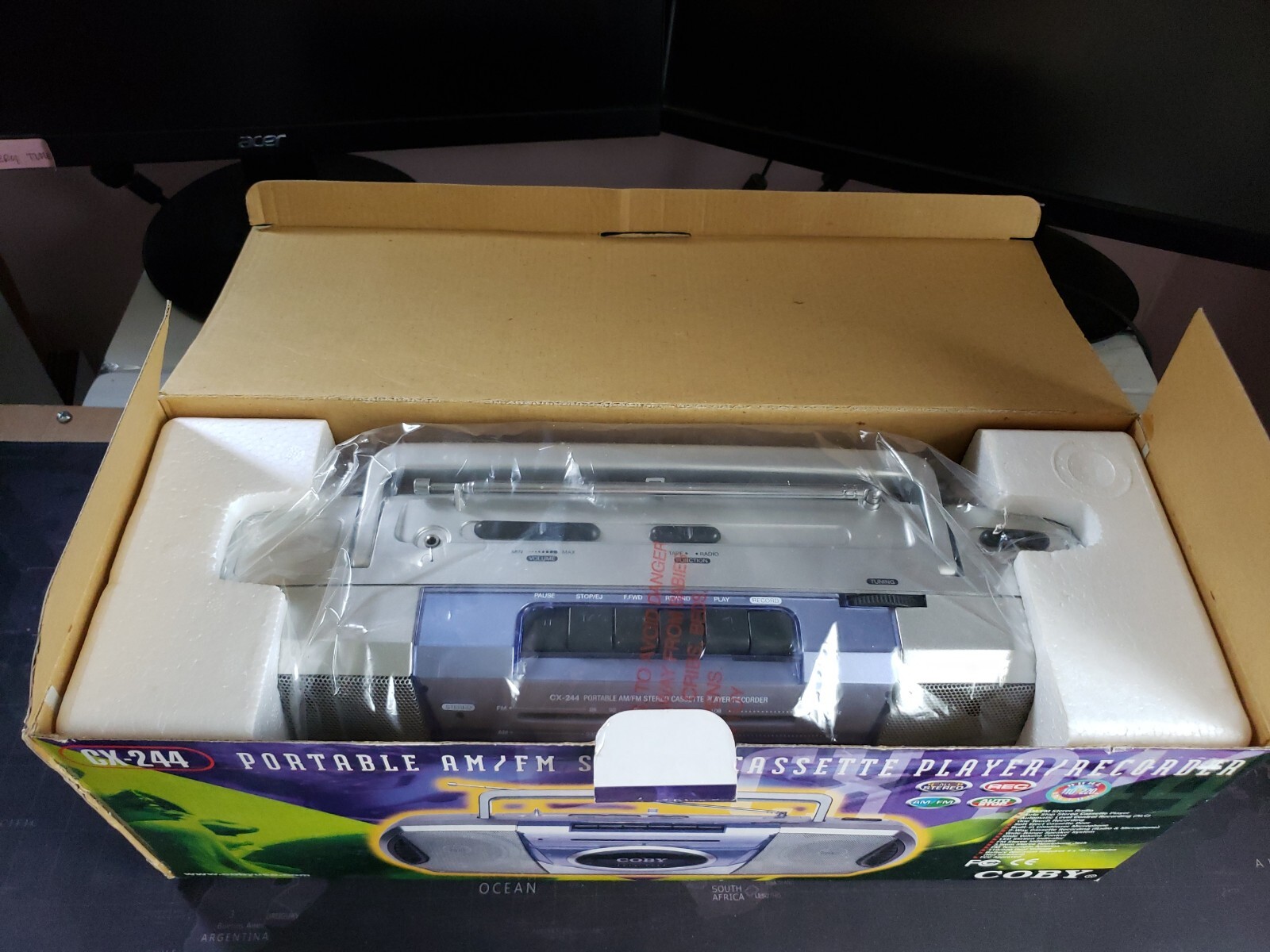 Coby CX244 Portable AM/FM Stereo Radio Cassette Player/Recorder-2000 ...