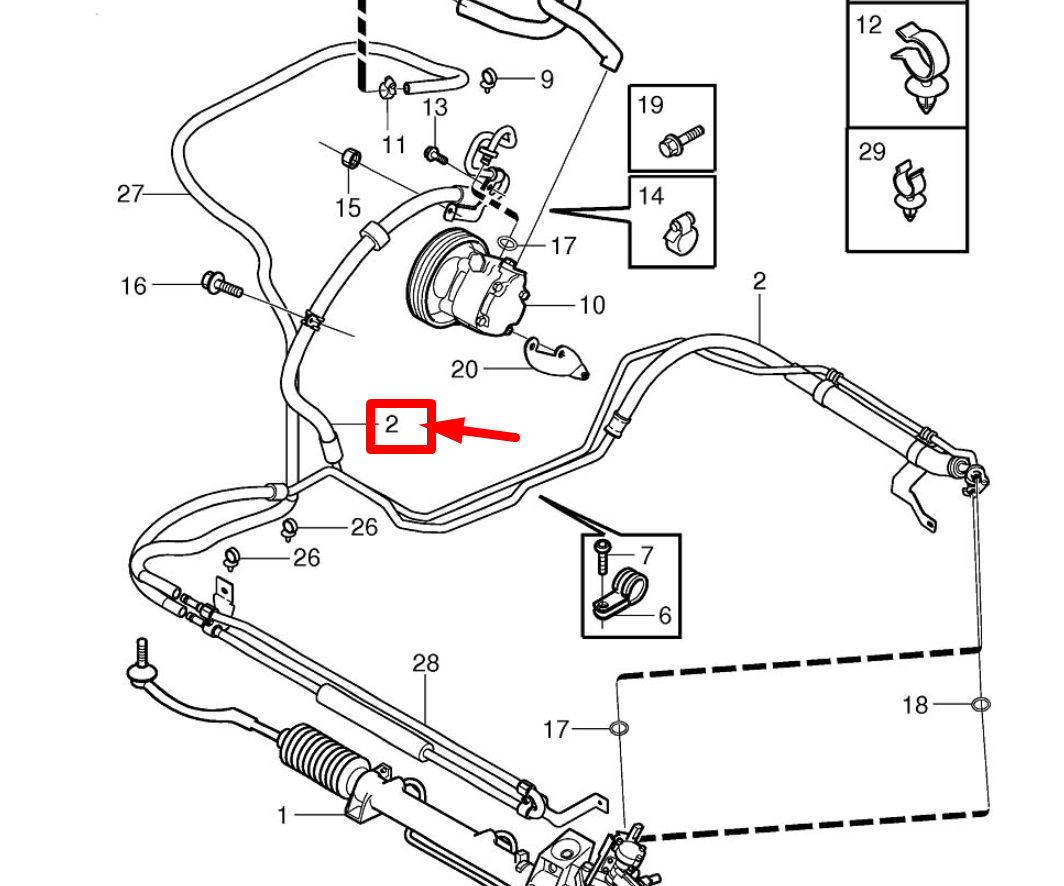 VOLVO XC90 MK1 Power Steering Pressure Hose 31340945 NEW GENUINE | eBay.de