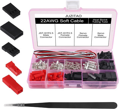 40 Sets JST Servo Connector Kit Servo Plug Male Female Connector Crimp ...