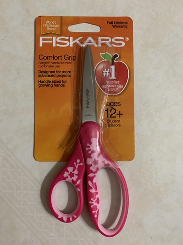 Fiskars Comfort Grip Scissors 12+ 199700 NEW Pink | eBay