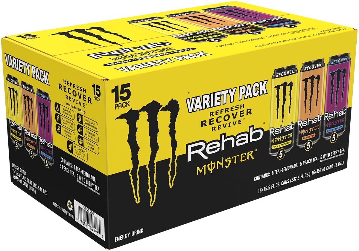 Energy Drinks Monster Rehab Tea Lemonade 155 Fl Oz Купить