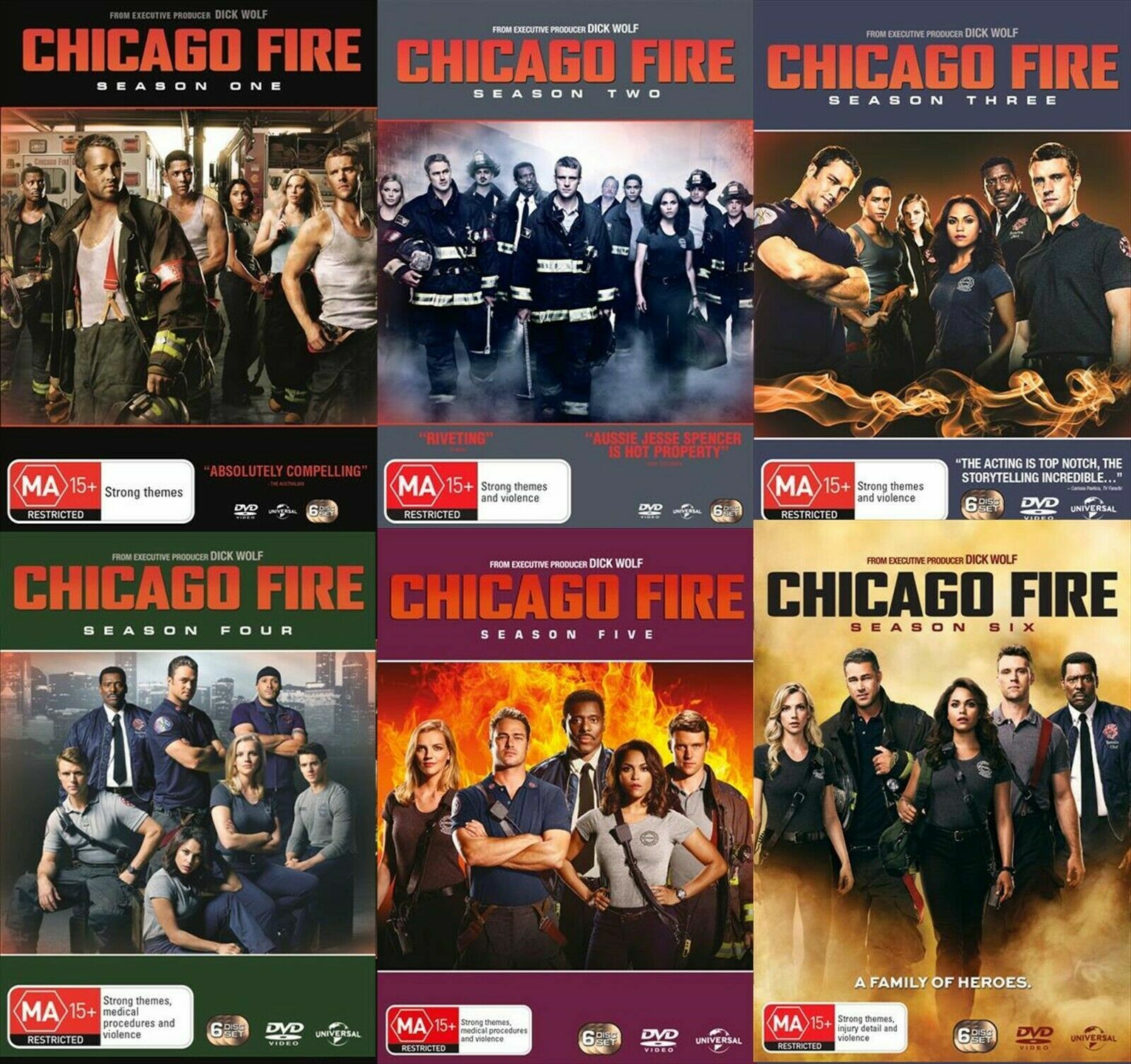 Chicago Fire Complete Series Season 1-6 1 2 3 4 5 6 DVD : NEW | eBay