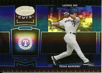 2004 Leaf Certified Cuts Marble Blue Laynce Nix 190 Rangers 45/50 | eBay