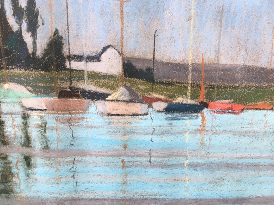 Very Beautiful Painting Drawing Pastel on Paper William Henry INNES ...