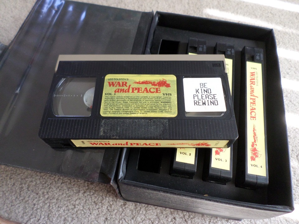 Leo Tolstoy’s War And Peace KULTUR VHS Four Tape Set - Rare Find | eBay