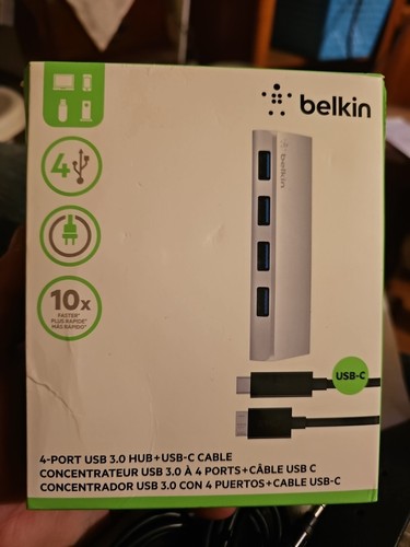 Belkin 4-Port USB 3.0 HUB and USB-C Cable BRAND NEW IN BOX | eBay