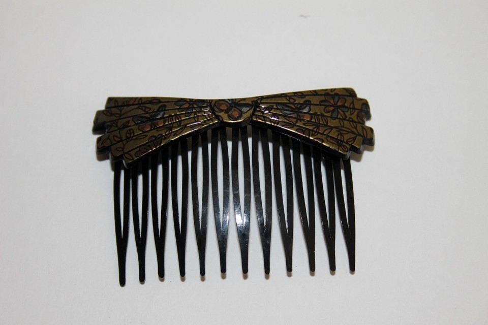 True Vintage 12x Fashion Combs Hair Comb Plastic Gold | eBay