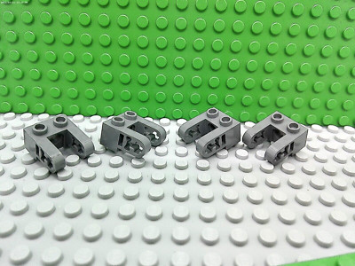 Lego 4 Dark Bluish Gray Technic 1x2 Brick Connector with Axle Holder ...