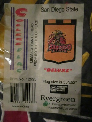 New in Package San Diego State College Banner Flag 35" X 52" | eBay