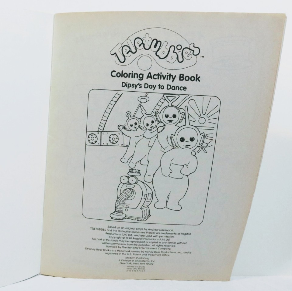 1998 Teletubbies Coloring Activity Book Dipsy's Day To Dance | eBay