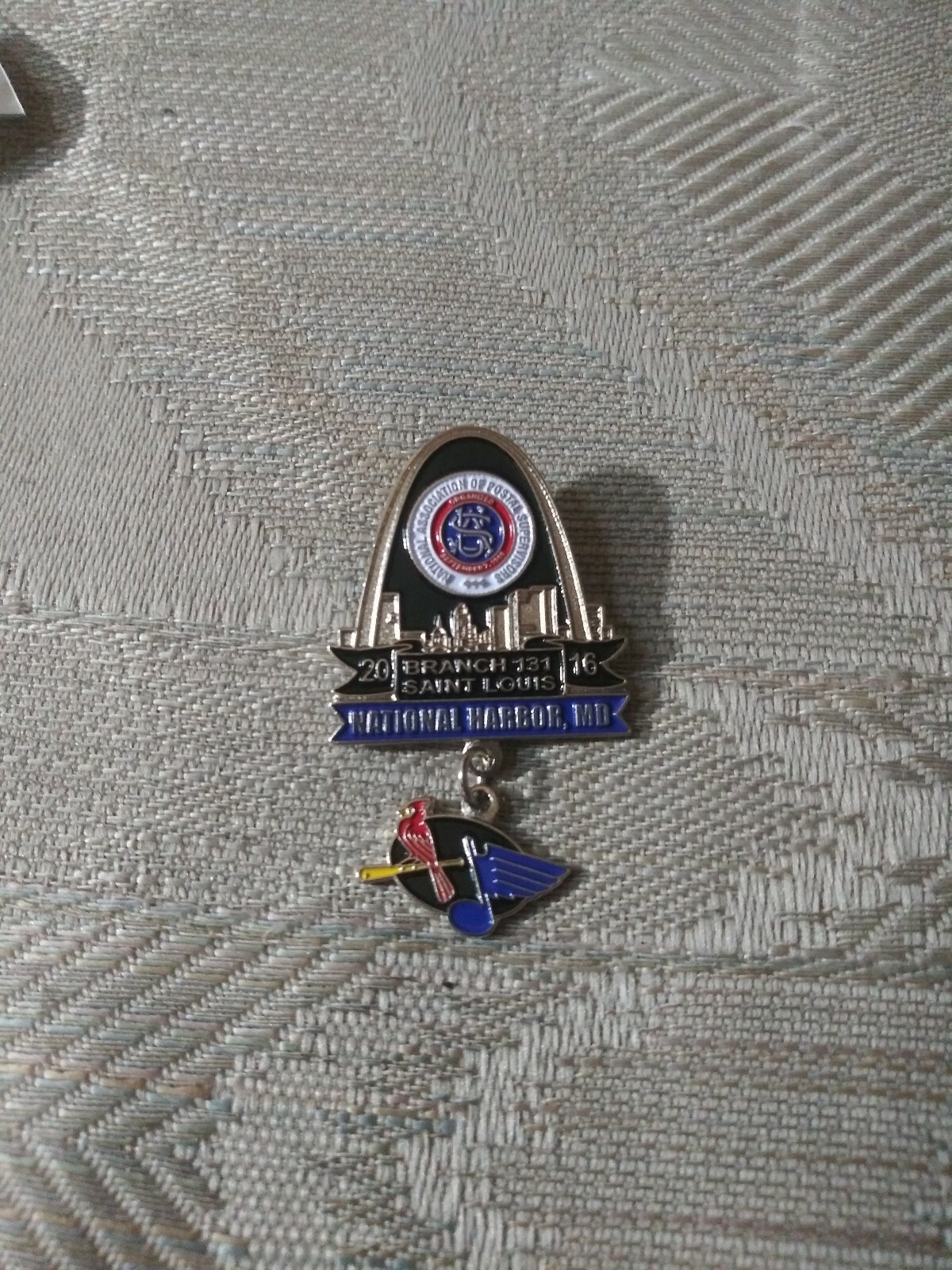 Saint Louis Branch 131 USPS NAPS Pin 2016 National Harbor MD Arch 2"x1 ...