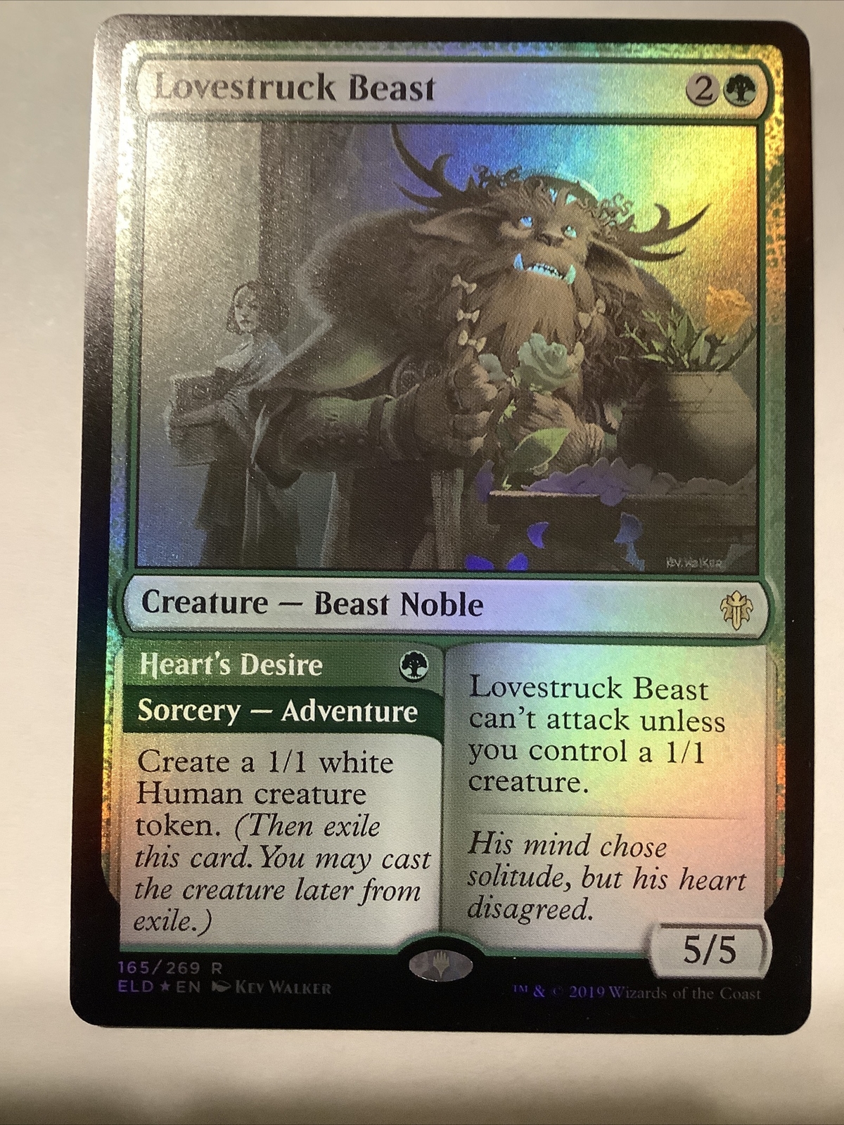 FOIL LOVESTRUCK BEAST Throne Of Eldraine ELD Magic MTG NM | eBay