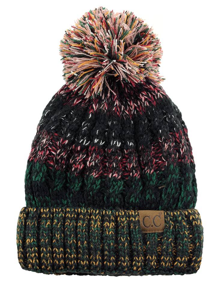 BRAND NEW CC Beanie Trendy Oversized Hat Thick Solid Cable Knit with ...