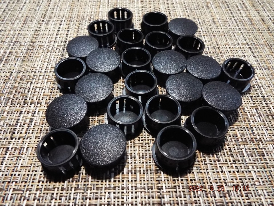 x20 HEYCO 5/8" HOLE CAP DP.625 2663 BLACK PLASTIC NYLON DOME PLUG COVER ...