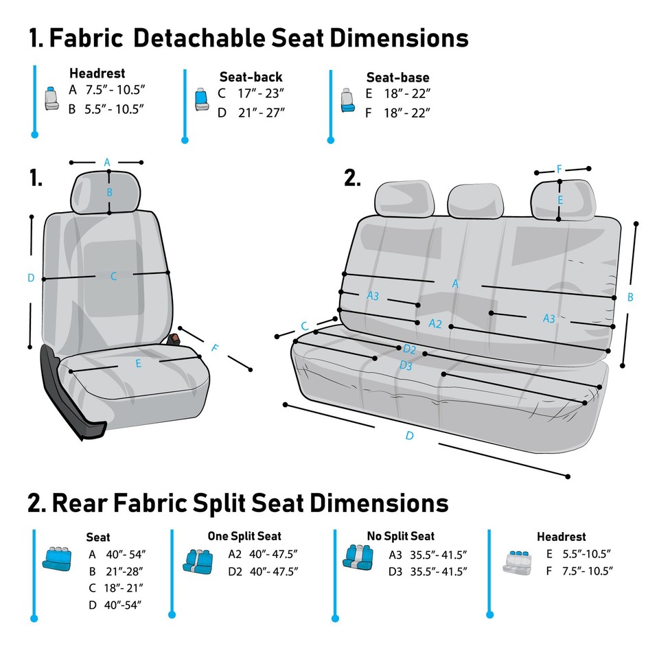 WYLF Universal Fit Car Seat Covers w/ Floor Mat, Steering Wheel Cover ...