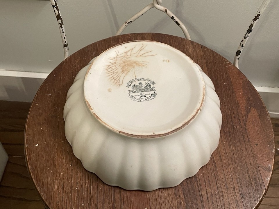 Chunky White Ironstone Round Lady Finger Fluted Bowl England | eBay