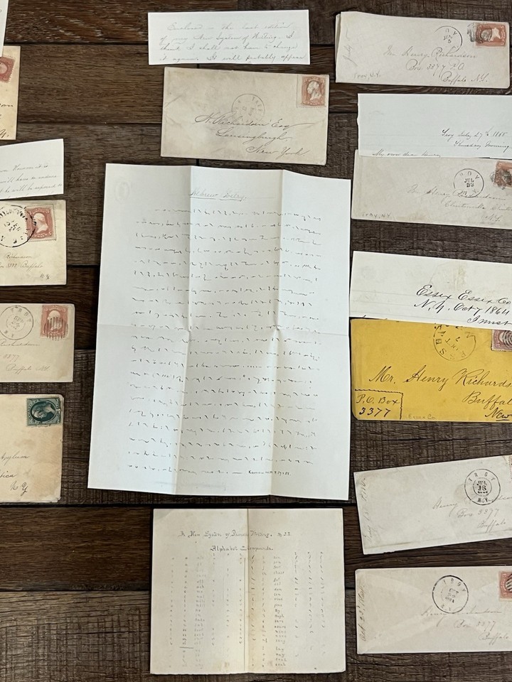 1860s Postal Cover Lot To Henry Richardson Civil War Era Mail New York ...