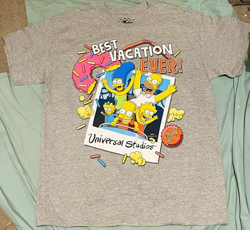 The Simpsons UNIVERSAL STUDIOS T-Shirt Mens ‘BEST VACATION EVER’ - SIZE ...