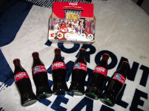 TORONTO MAPLE LEAFS COMPLETE SIX PACK OF COCA-COLA BOTTLES MAPLE LEAF ...