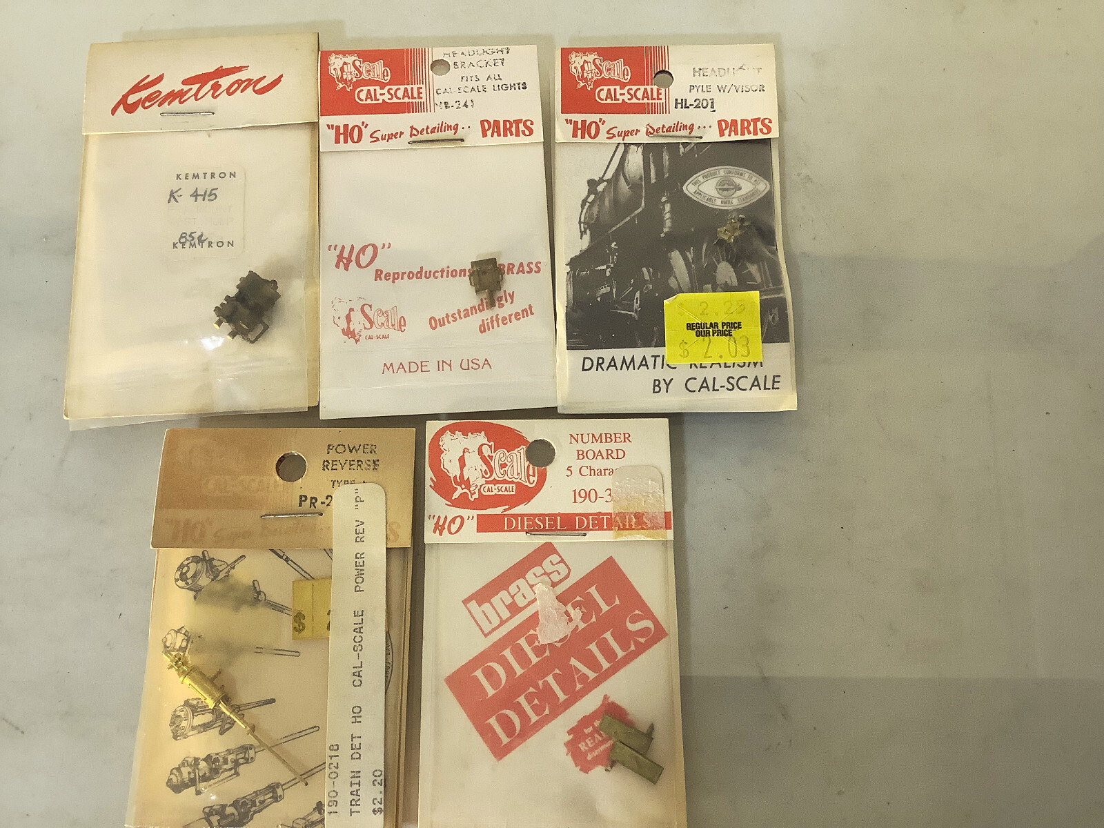 Vintage HO Cal Scale Brass Detail Parts Small Lot Of 5 | eBay