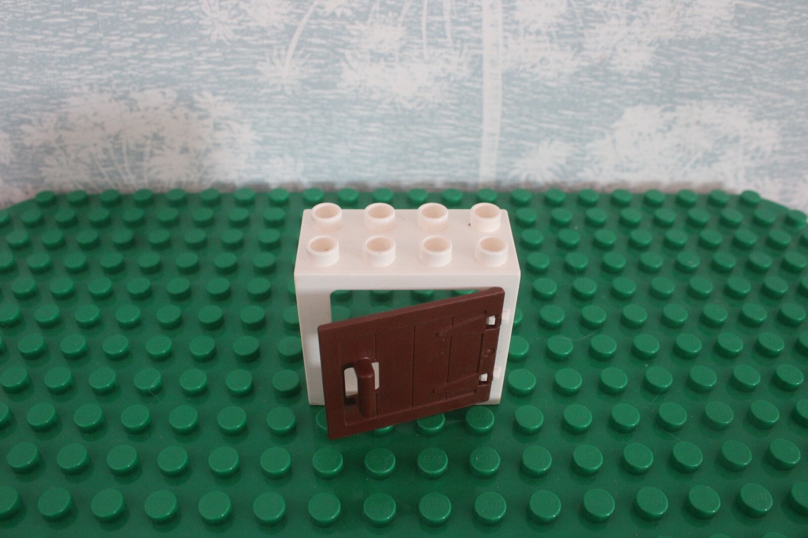 Duplo WHITE Window 2x4 Frame Brown Barn Door Pane House | eBay