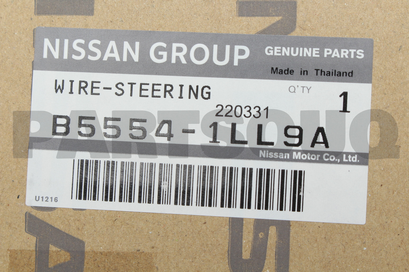 B55541LL9A Genuine Nissan WIRE ASSY-STEERING SAFETY DEVICE B5554-1LL9A ...
