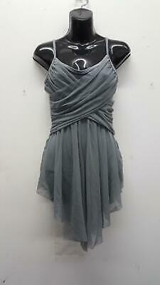 Dance Costume Medium Adult Gray Curtain Call P734 Lyrical Draping | eBay