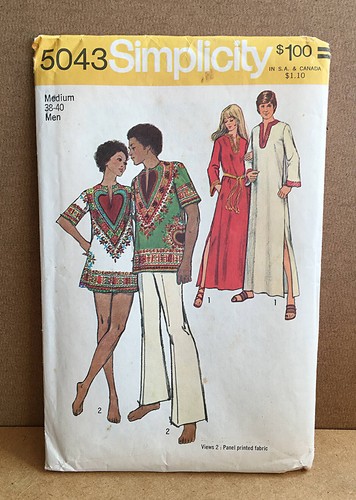Vintage Sewing Pattern Simplicity #5043 Men Size Medium 38-40 | eBay