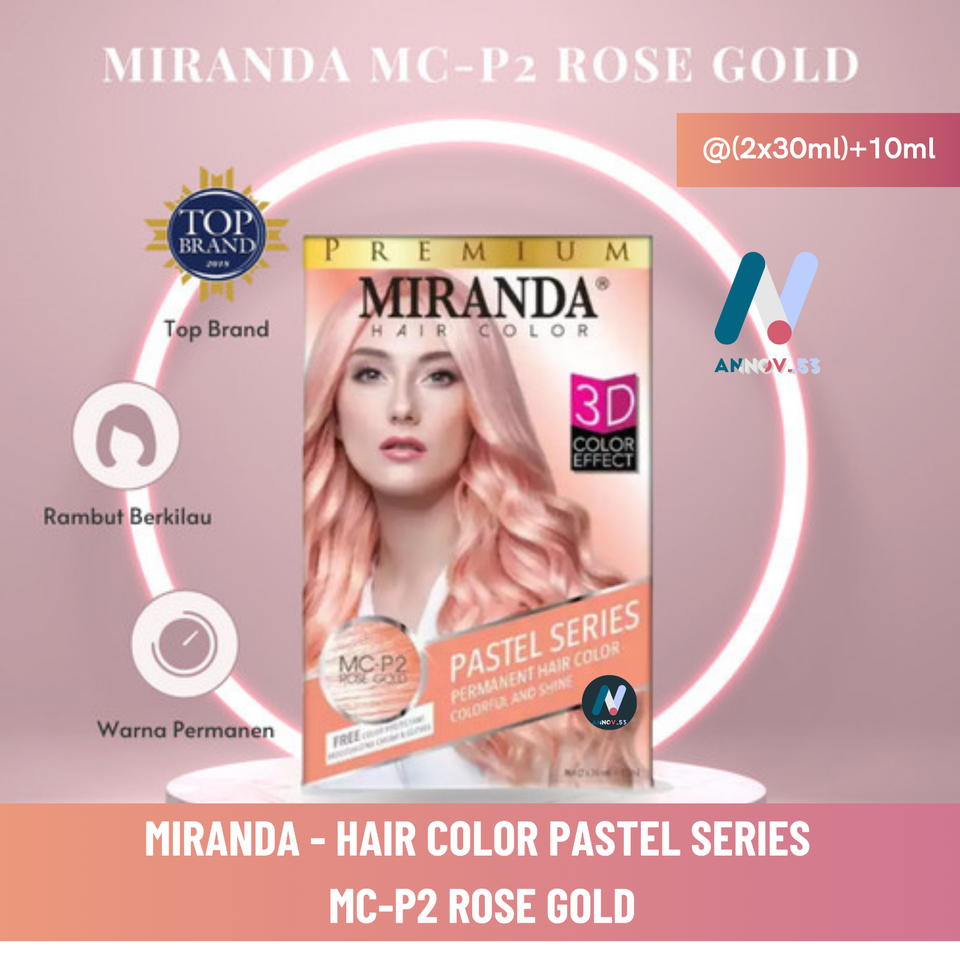 2X MIRANDA 3D Permanent Hair Dye Shine Moisturizer Color Pastel #MC-P2 ...