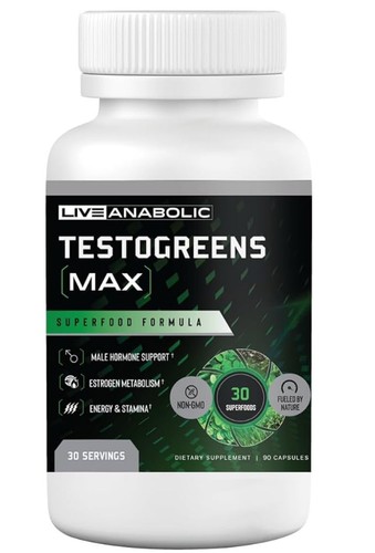 Testogreens MAX Live Anabolic - Men’S Daily Supplement Superfood ...