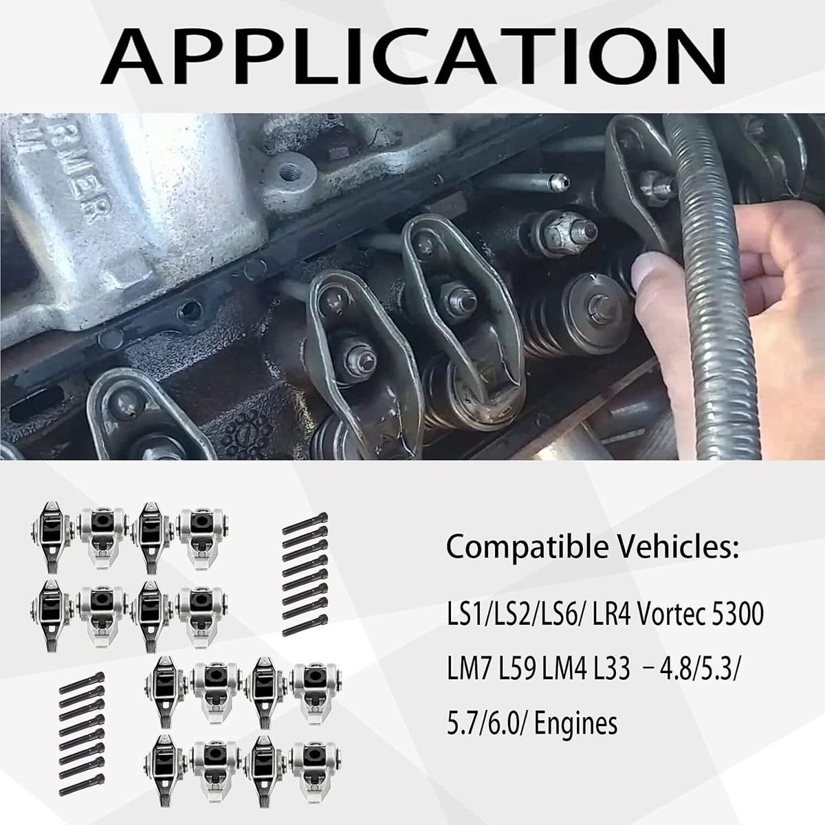Ls Trunion Upgrade Kit Motorsports Ls1 Rocker Arms And Bolts With ...