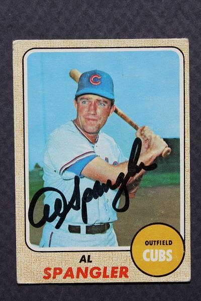 Chicago Cubs star Al Spangler signed / autographed 1968 Topps baseball ...