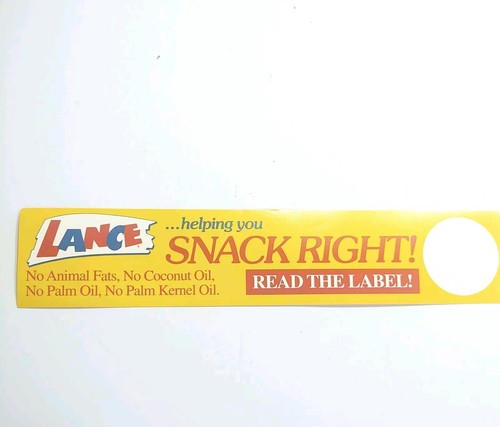 Vtg Lance Snack Sign, Original Rack Shelf Store Display Double Sided ...