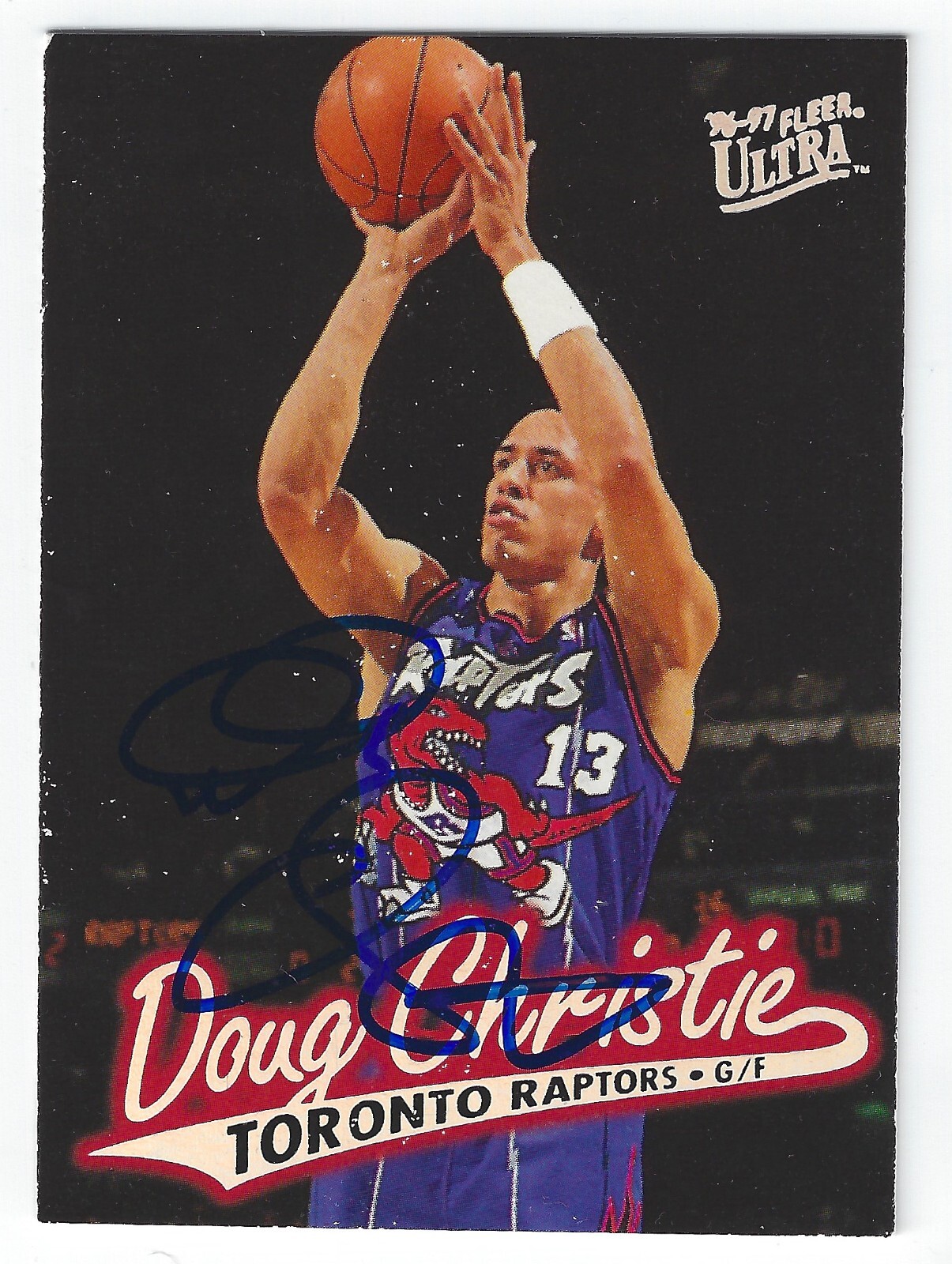 DOUG CHRISTIE TORONTO RAPTORS SIGNED CARD KINGS LA LAKERS CLIPPERS ...