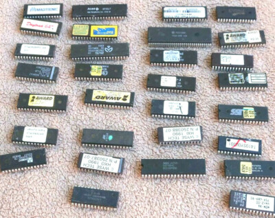 IC CHIPS Mixed Lot Vintage Computer BIOS and other lot 3 XM | eBay