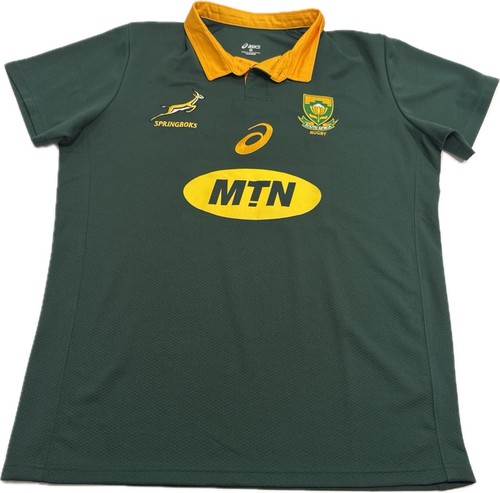 Asics XL South Africa Springboks Rugby Jersey Green | eBay