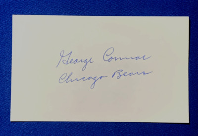 GEORGE CONNER HOF SIGNED 3x5 INDEX CARD CHICAGO BEARS PSA DNA | eBay
